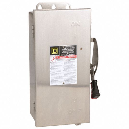SQUARE D, Fusible, 30 A, Safety Switch - 2JXR6|H221DS - Grainger
