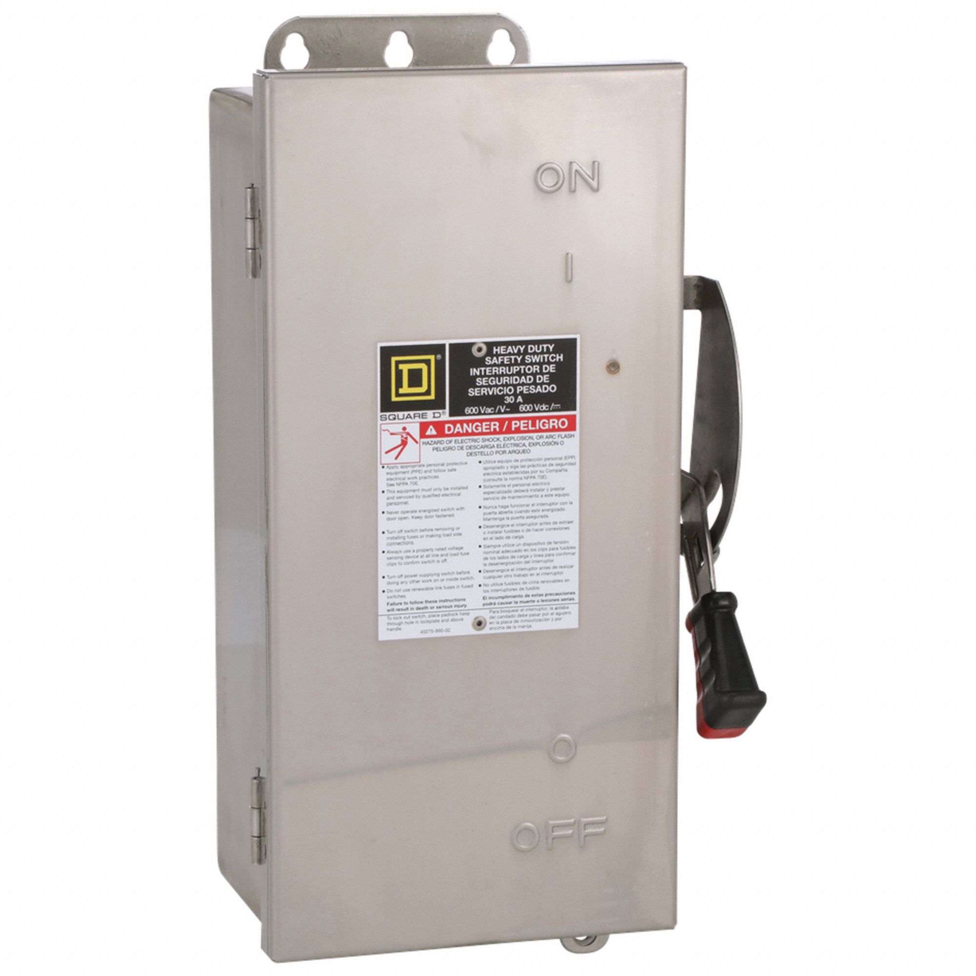 SQUARE D, Non-Fusible, 30 A, Safety Switch - 2JXV6|HU361SS - Grainger