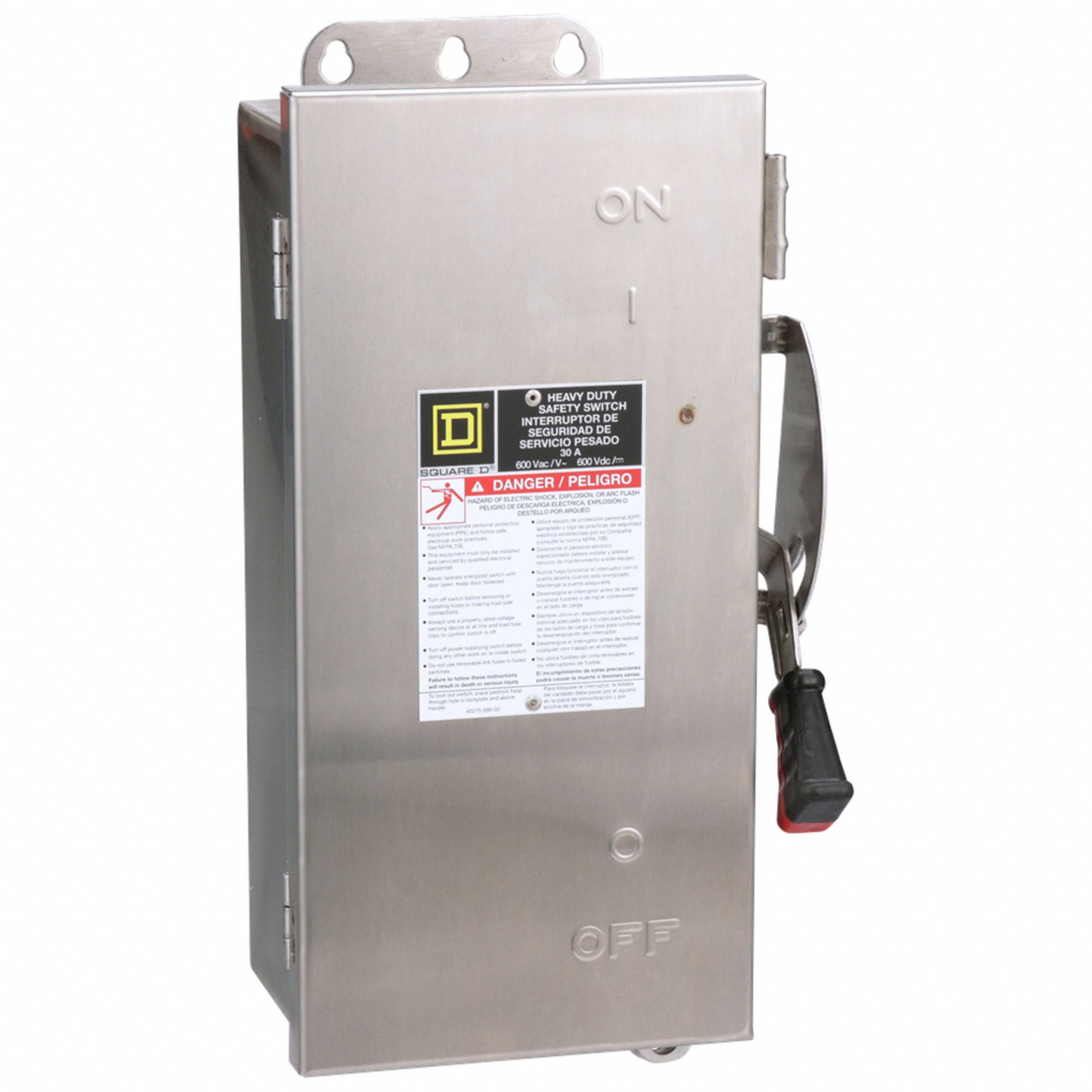 SQUARE D, Fusible, 30 A, Safety Switch - 2JXX2|H361NDS - Grainger