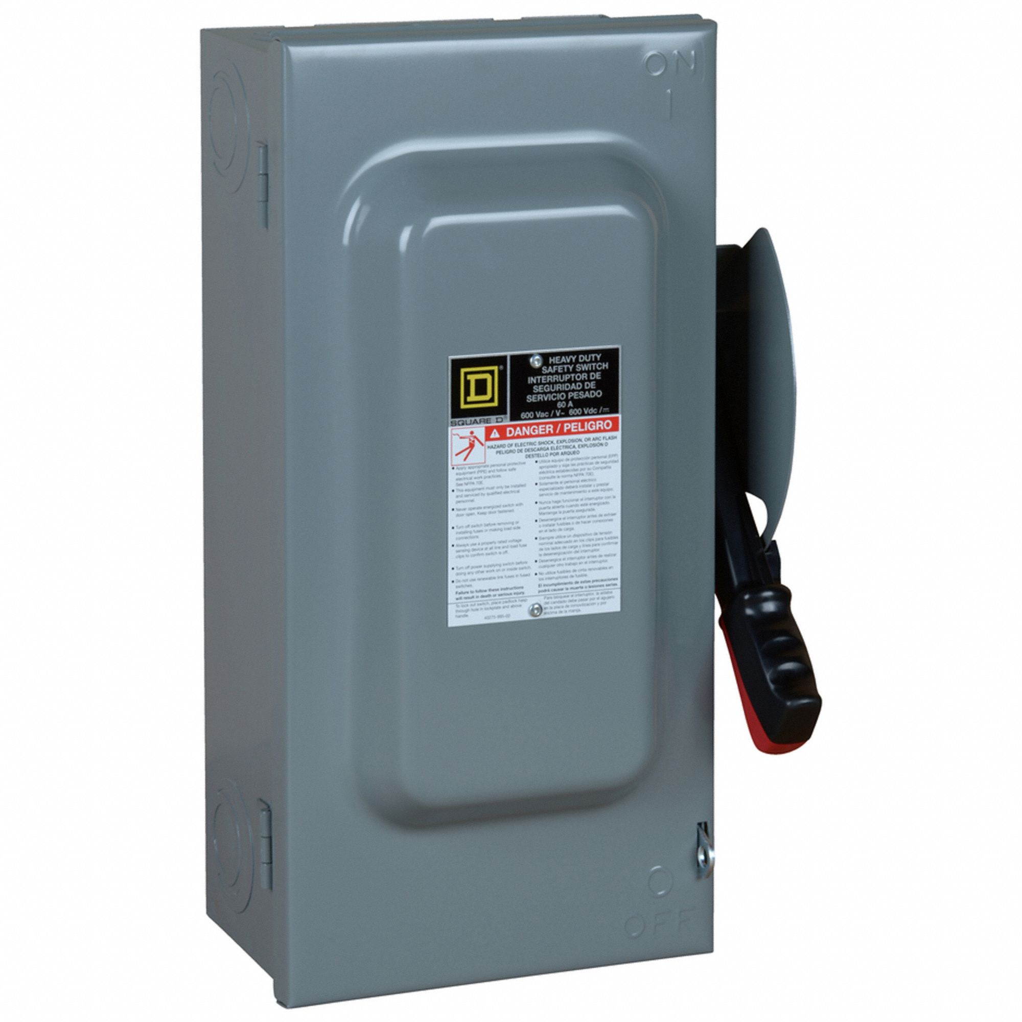 SQUARE D, Fusible, 60 A, Safety Switch - 2JYV5|H362EI - Grainger