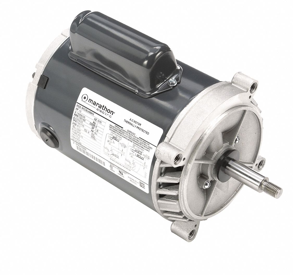 MARATHON MOTORS, Open Dripproof, Face Mounting, Jet Pump Motor - 2K650 ...