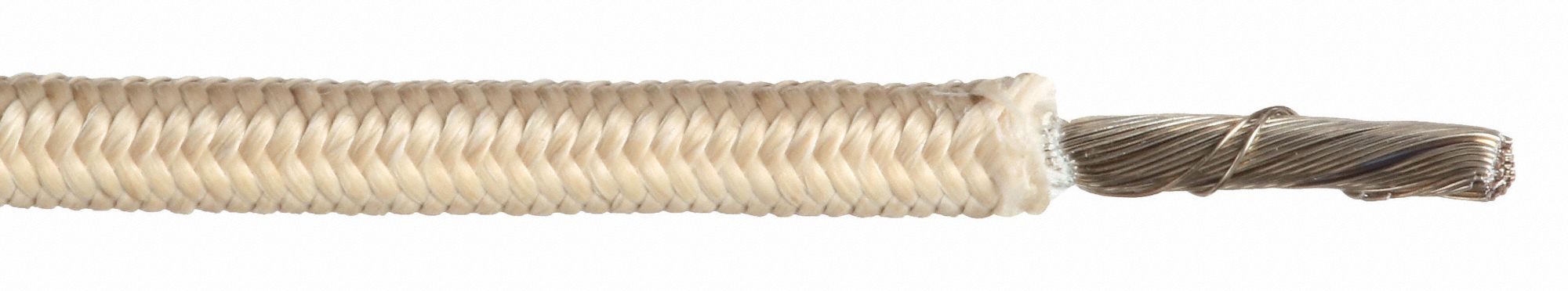 TEMPCO High Temp Lead Wire: 10 AWG Wire Size, Natural, 250 ft Lg ...