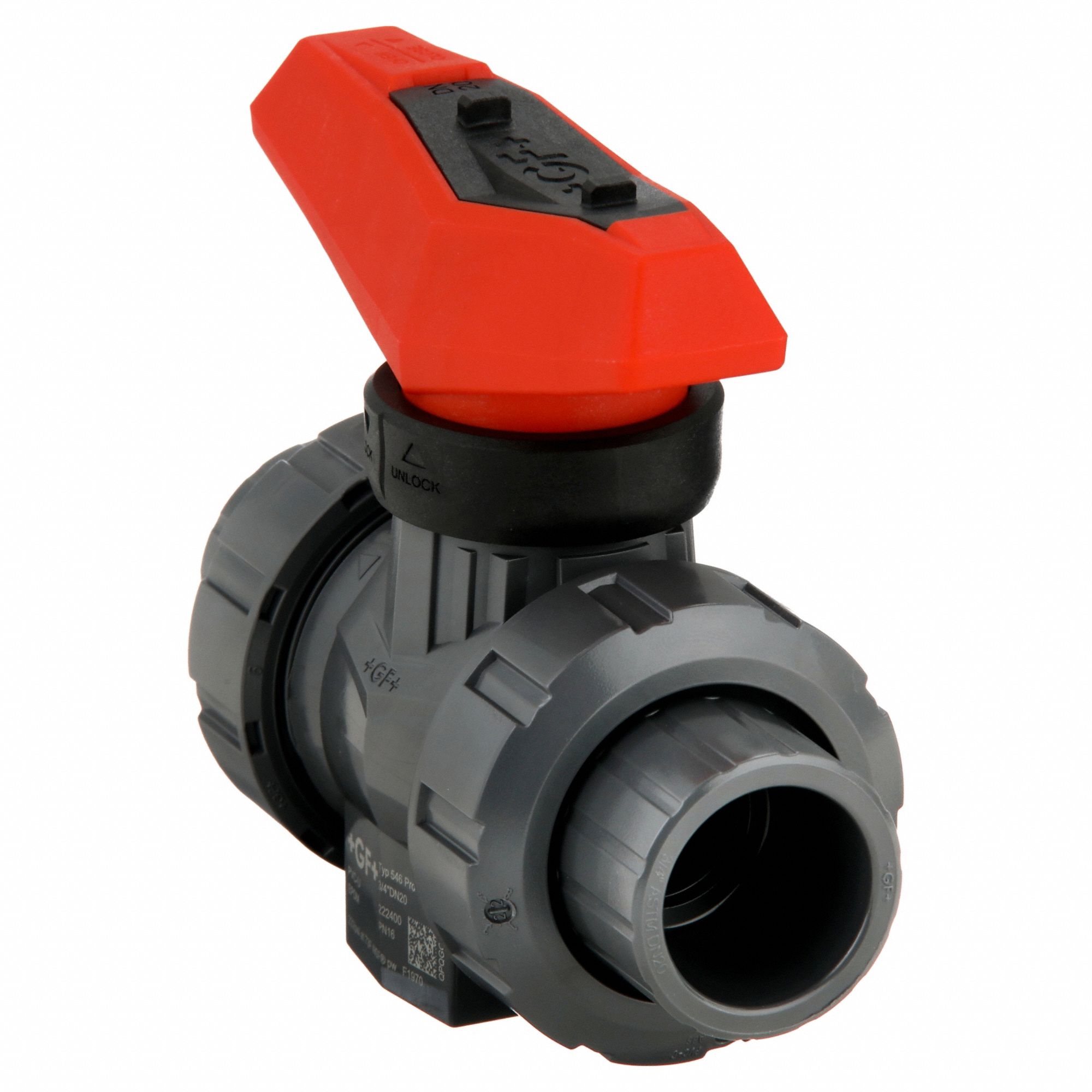 GF PIPING SYSTEMS, 3/4 in, PVC, Manual Two-Way Ball Valve - 2KE48 ...