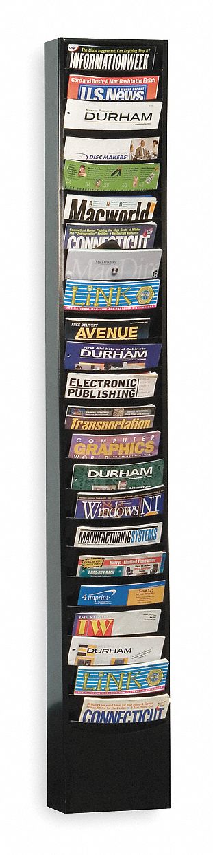 DURHAM MFG, 23 Compartments, Black, Literature Rack - 2KEF6|401-08 ...