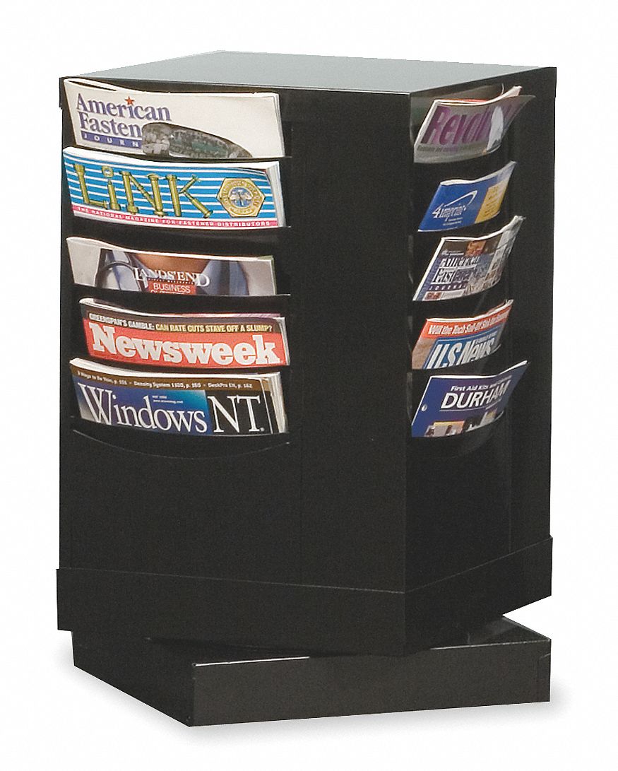DURHAM MFG, 20 Compartments, Swivel, Rotating Literature Rack - 2KEF9 ...