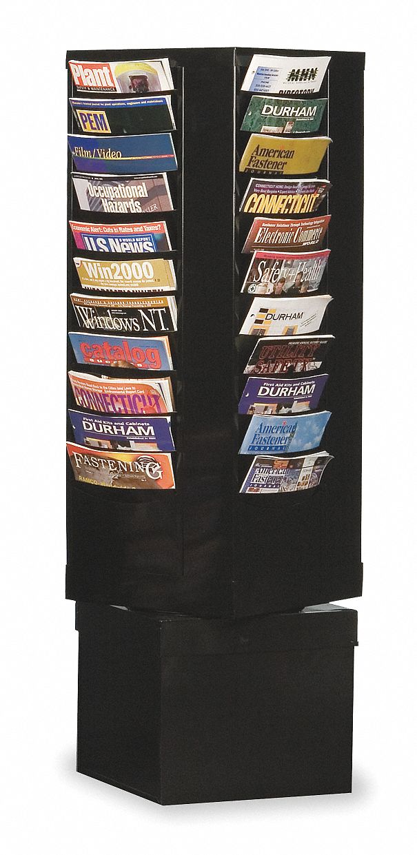 DURHAM MFG, 44 Compartments, Swivel, Rotating Literature Rack - 2KEG1 ...