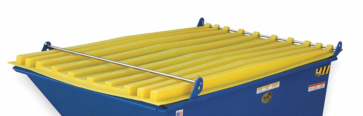 Hopper Lid, Yellow - Grainger