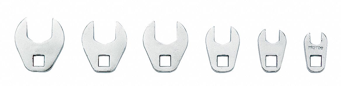 PROTO, Alloy Steel, Chrome, Crowfoot Socket Set - 2KGH8|J47000CF - Grainger