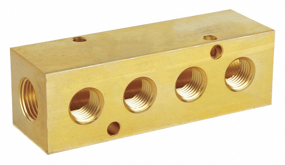 PNEUMADYNE INC, Inline, NPT x NPT, Manifold - 2KHN9|M20-250-4-BRS ...