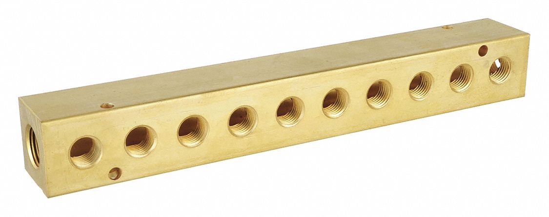 PNEUMADYNE INC, Inline, NPT x NPT, Manifold - 2KHN7|M10-125-10-BRS ...