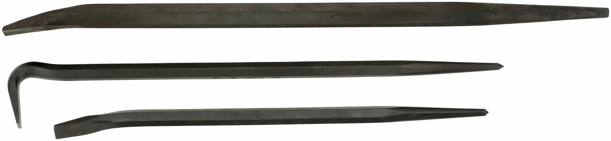 MAYHEW Line Up Pry Bar Set: Chisel End, 14 in_16 in_20 in Overall Lg, 5 ...