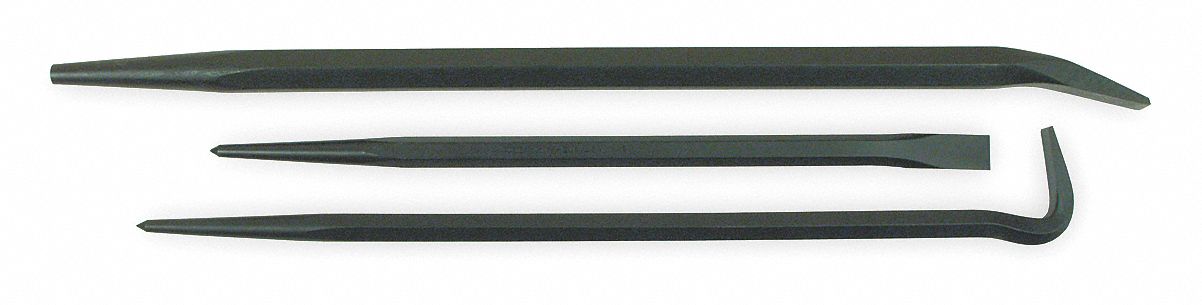 MAYHEW Line Up Pry Bar Set: Chisel End, 14 in_16 in_20 in Overall Lg, 5 ...