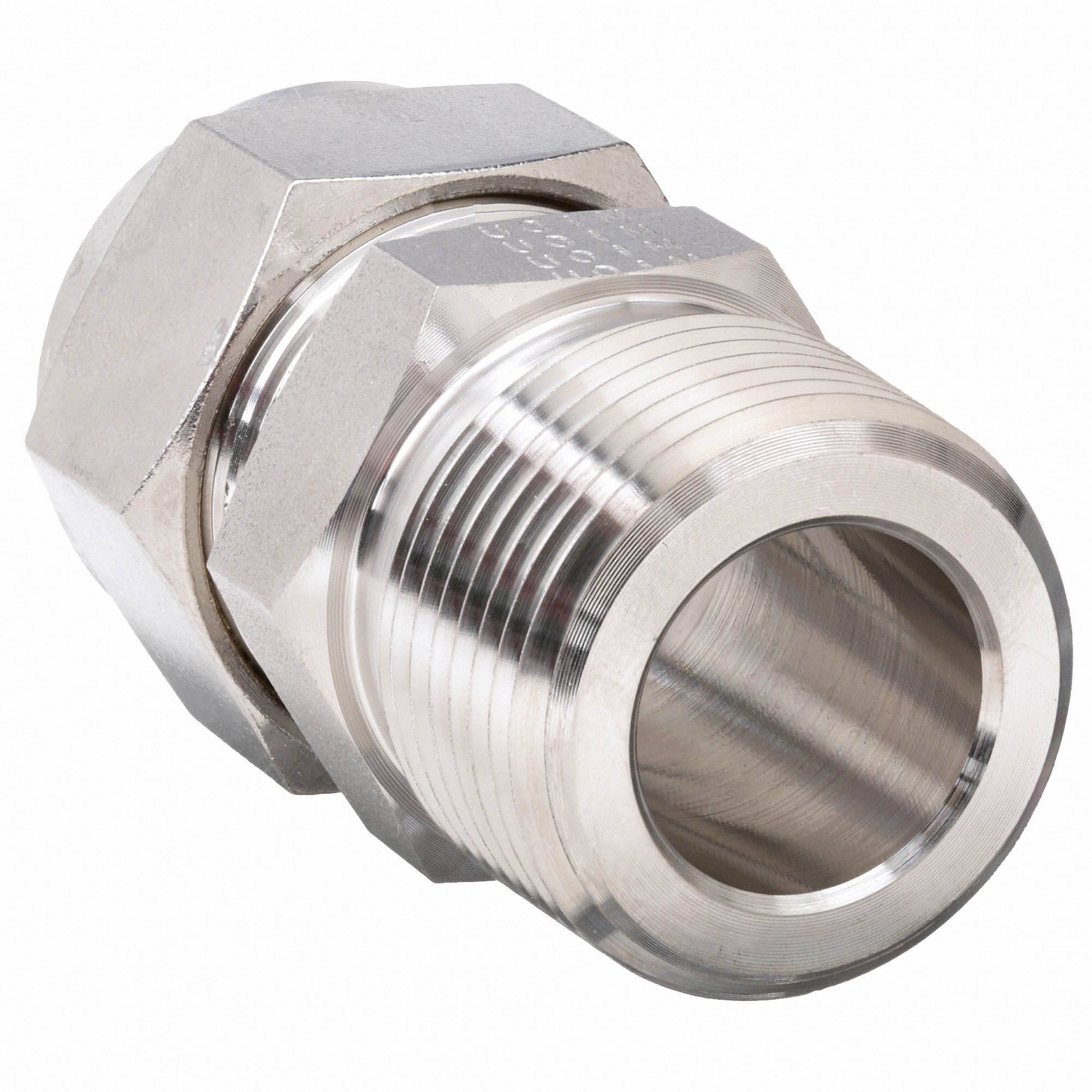 PARKER Male Connector: 316 Stainless Steel, Compression x MNPT, For 3/4 ...