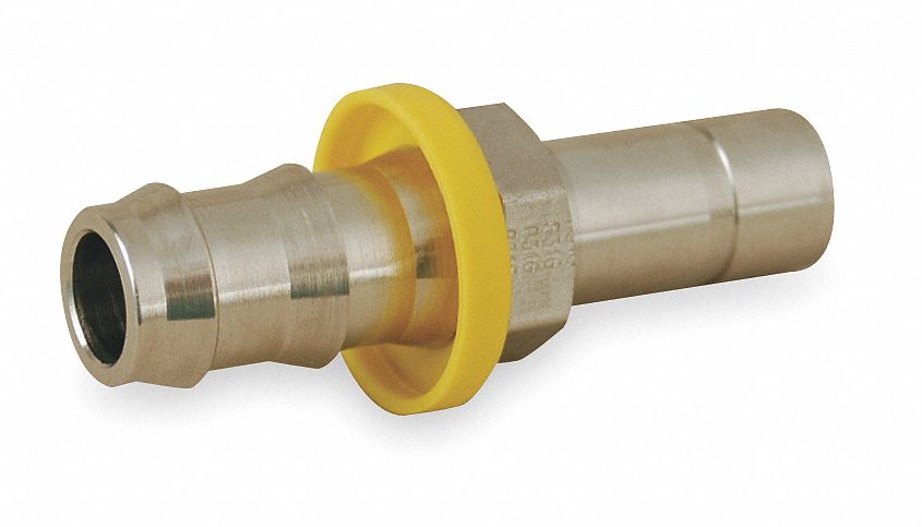 PARKER Barbed x Push-Lok Adapter, 316 Stainless Steel, 1/2 in Barb Size ...