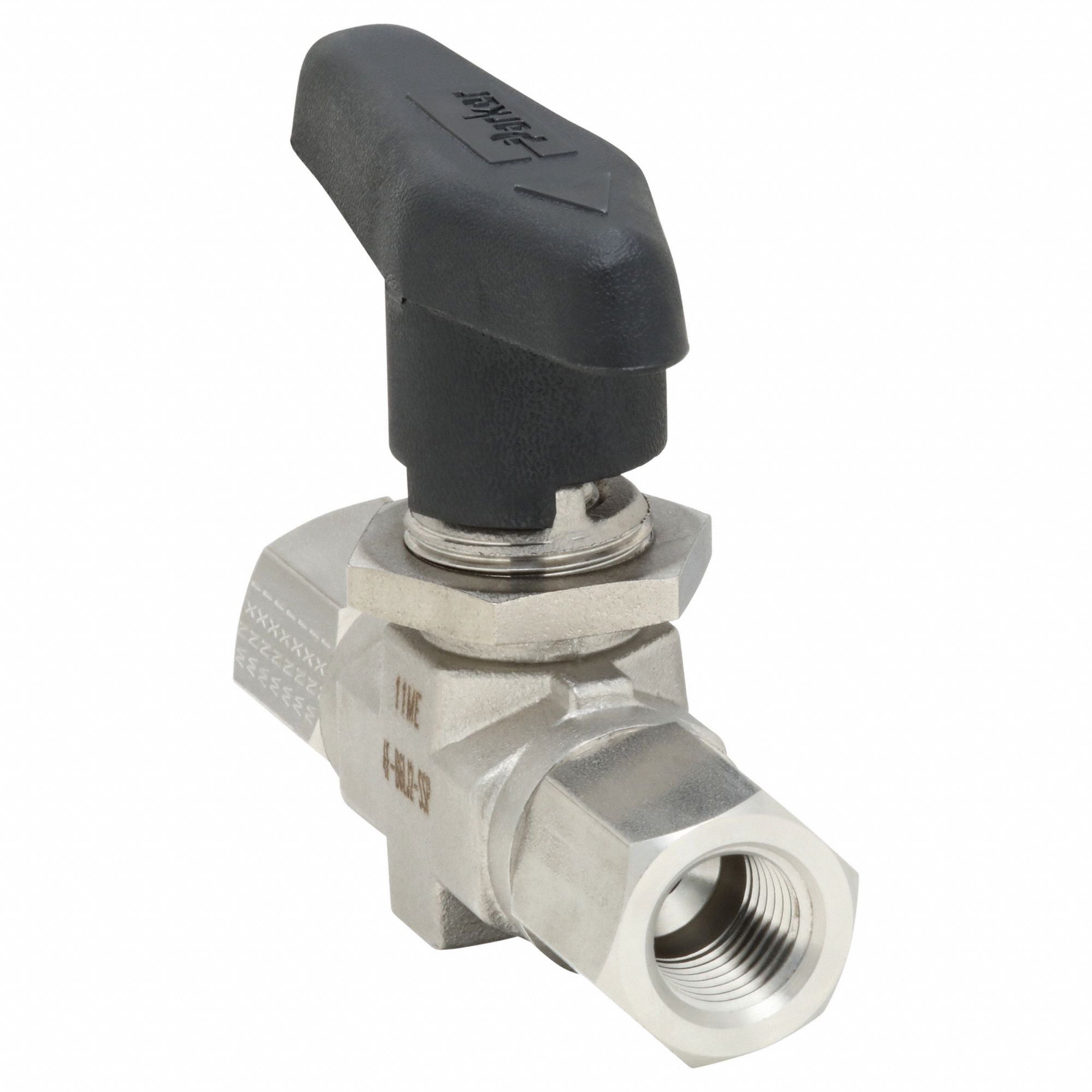PARKER, 1/4 in, 316 Stainless Steel, Manual Two-Way Ball Valve - 2KLA5|4F-B6LJ2-SSP - Grainger