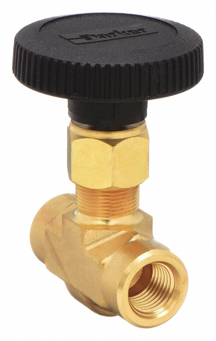 PARKER, Inline Valve Body, Brass, Needle Valve - 2KLC5|4F-V6LR-B - Grainger PARKER, Inline Valve Body, Brass, Needle Valve - 2KLC5|4F-V6LR-B - Grainger