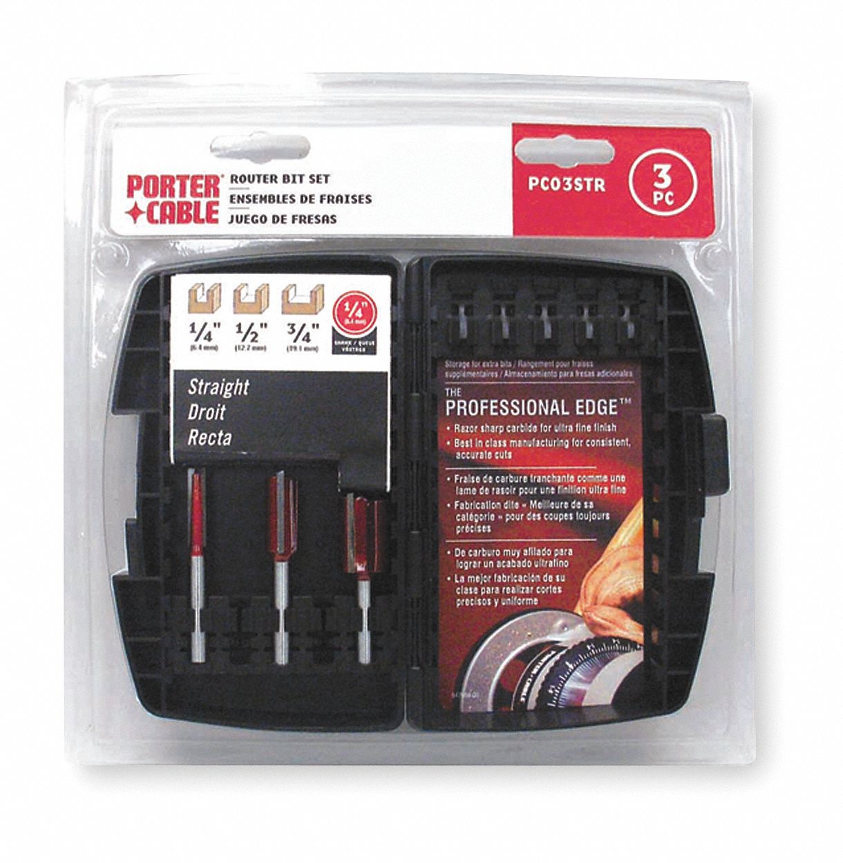 Router Bit Set, Number of Pieces 3 - Grainger