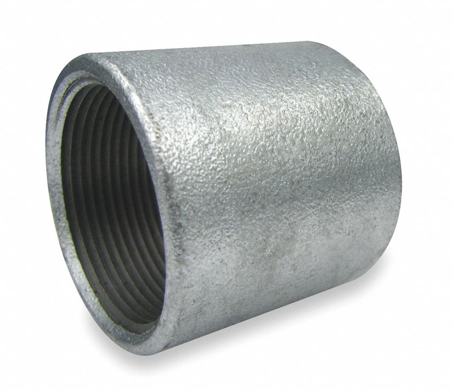 MUELLER Cople de Acero Galvanizado , 2" Tamaño de la Tubería , Material ...
