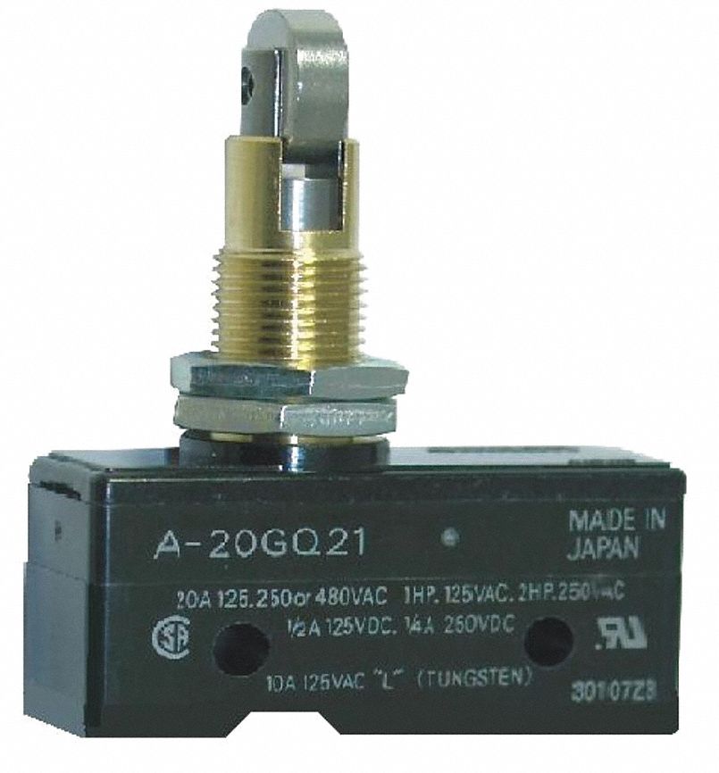 OMRON, Plunger Actuator, 1NO/1NC, Snap Action Switch - 2KRK4|A-20GQ21 ...