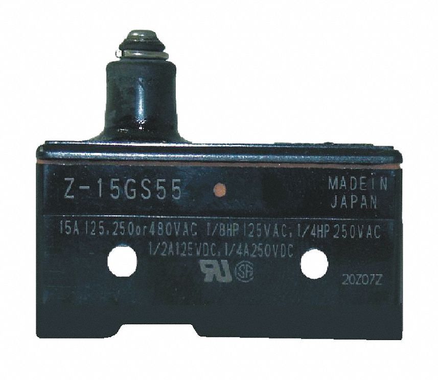 OMRON, Plunger Actuator, 1NO/1NC, Snap Action Switch - 2KRL4|Z-15GS55 - Grainger