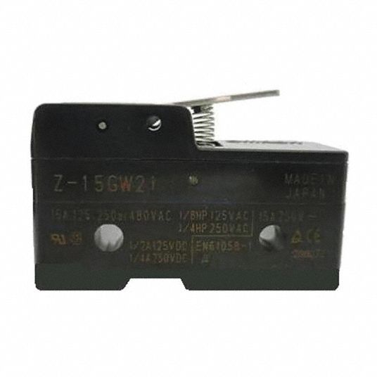OMRON, Hinge Lever Actuator, SPDT, Snap Action Switch - 2KRN4|Z-15GW21 ...