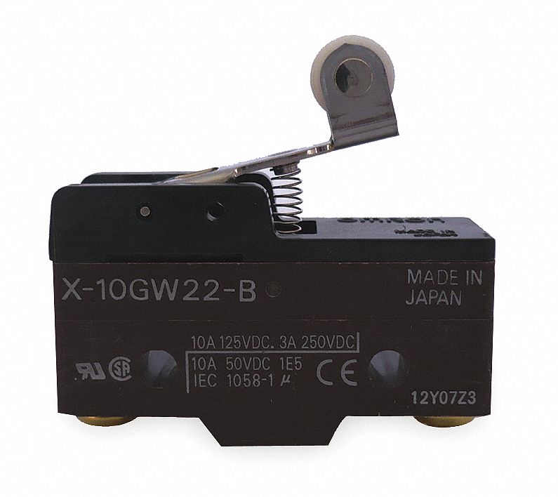 OMRON, Hinge Roller Lever Actuator, 1NO/1NC, Snap Action Switch - 2KRP8|X-10GW22-B - Grainger