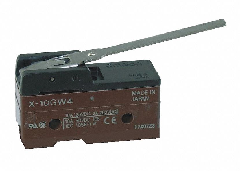 OMRON, Hinge Lever Actuator, SPDT, Snap Action Switch - 2KRR8|X-10GW4 ...