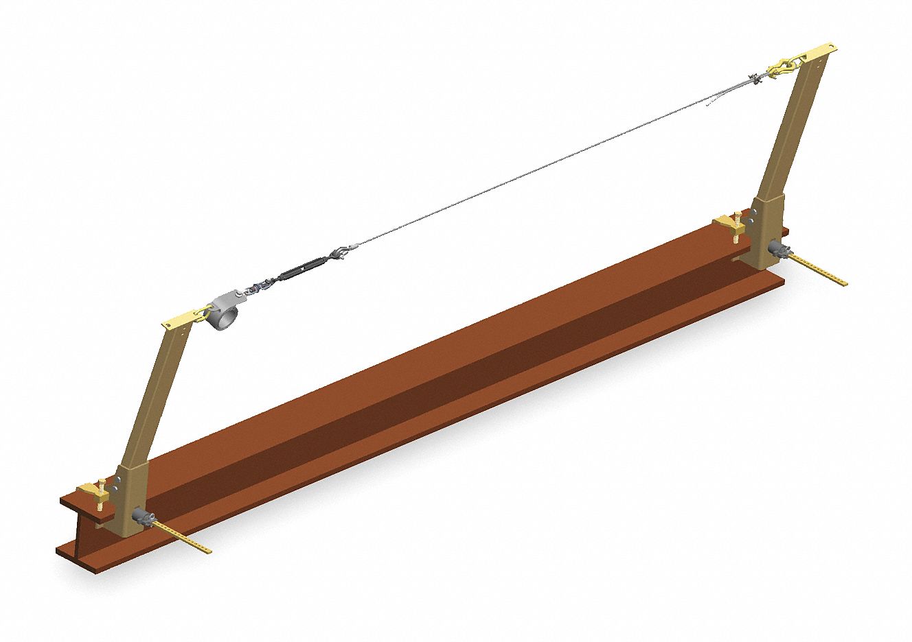 HONEYWELL MILLER Horizontal Lifeline System, 60 ft. Length, Temporary ...