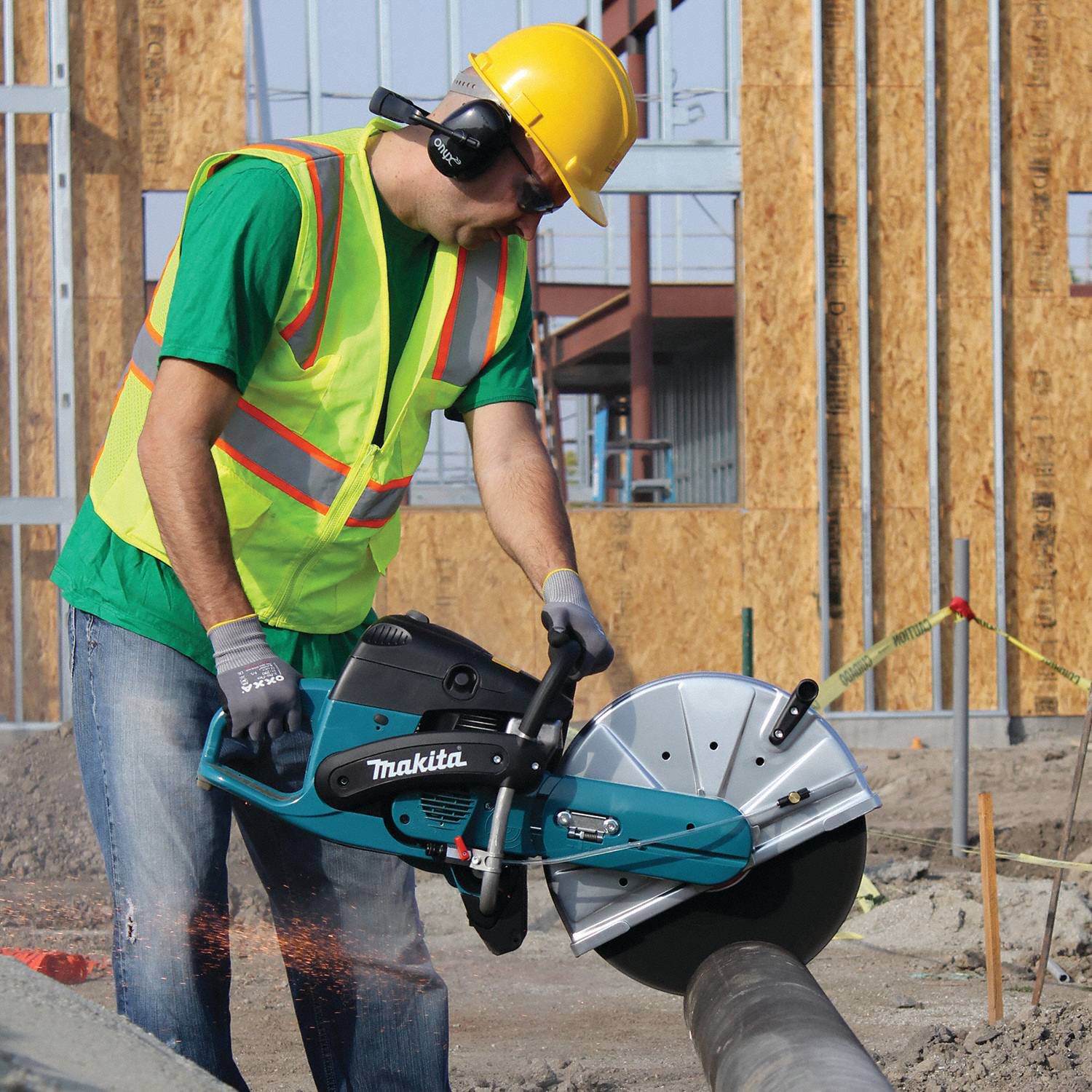MAKITA Concrete Saw: 16 in Blade Dia., Wet/Dry, 5 3/4 in Max. Cutting ...