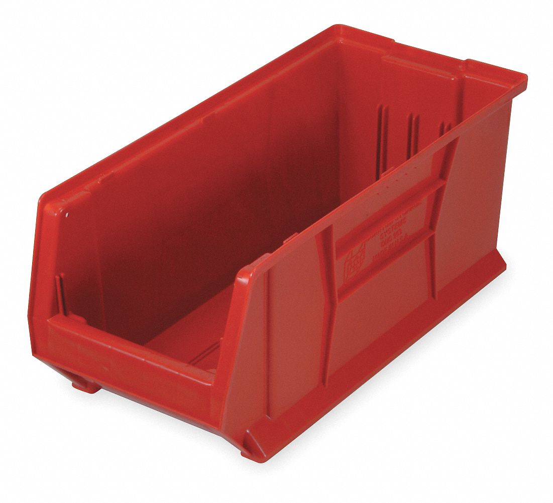 QUANTUM STORAGE SYSTEMS Contenedor Rojo Plástico Capacidad 150 lb ...
