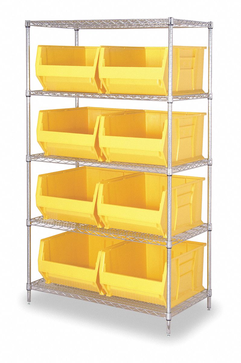 QUANTUM STORAGE SYSTEMS, 42 in x 30 in x 74 in, 1 Sided, Bin Shelving ...