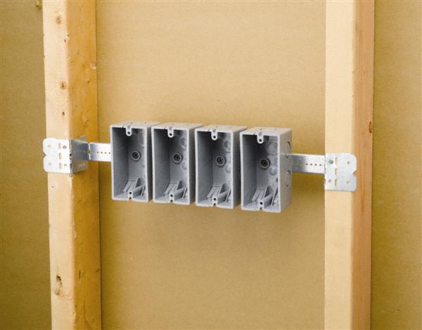 NVENT CADDY Mounting Bracket: Steel, Silver, Between Studs, Can be ...