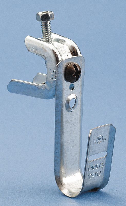 J-Hook Clamp, Mounting Location Beam, Silver, PK 5 - Grainger