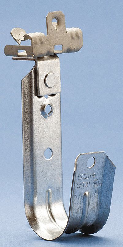 J-Hook Clamp, Mounting Location Beam, Silver, PK 5 - Grainger
