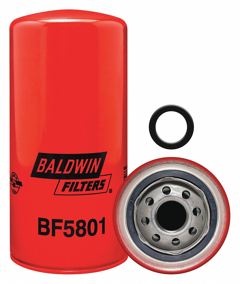 BALDWIN FILTERS, Spin-On, 3 11/16 in Outside Dia, Fuel Filter - 2KXZ2 ...