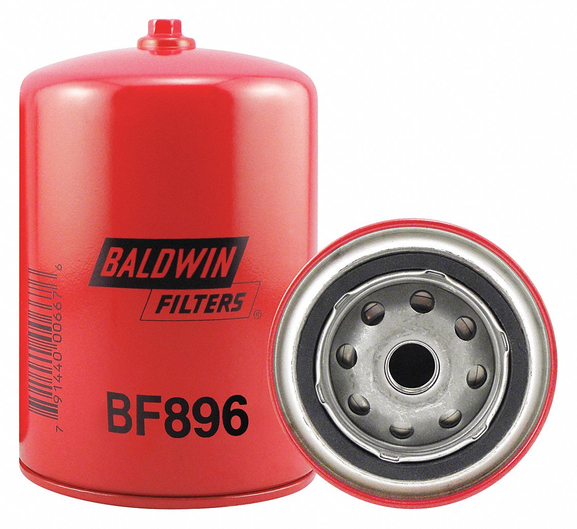 BALDWIN FILTERS, Spin-On, 3 11/16 in Outside Dia, Fuel Filter - 2KZE6 ...