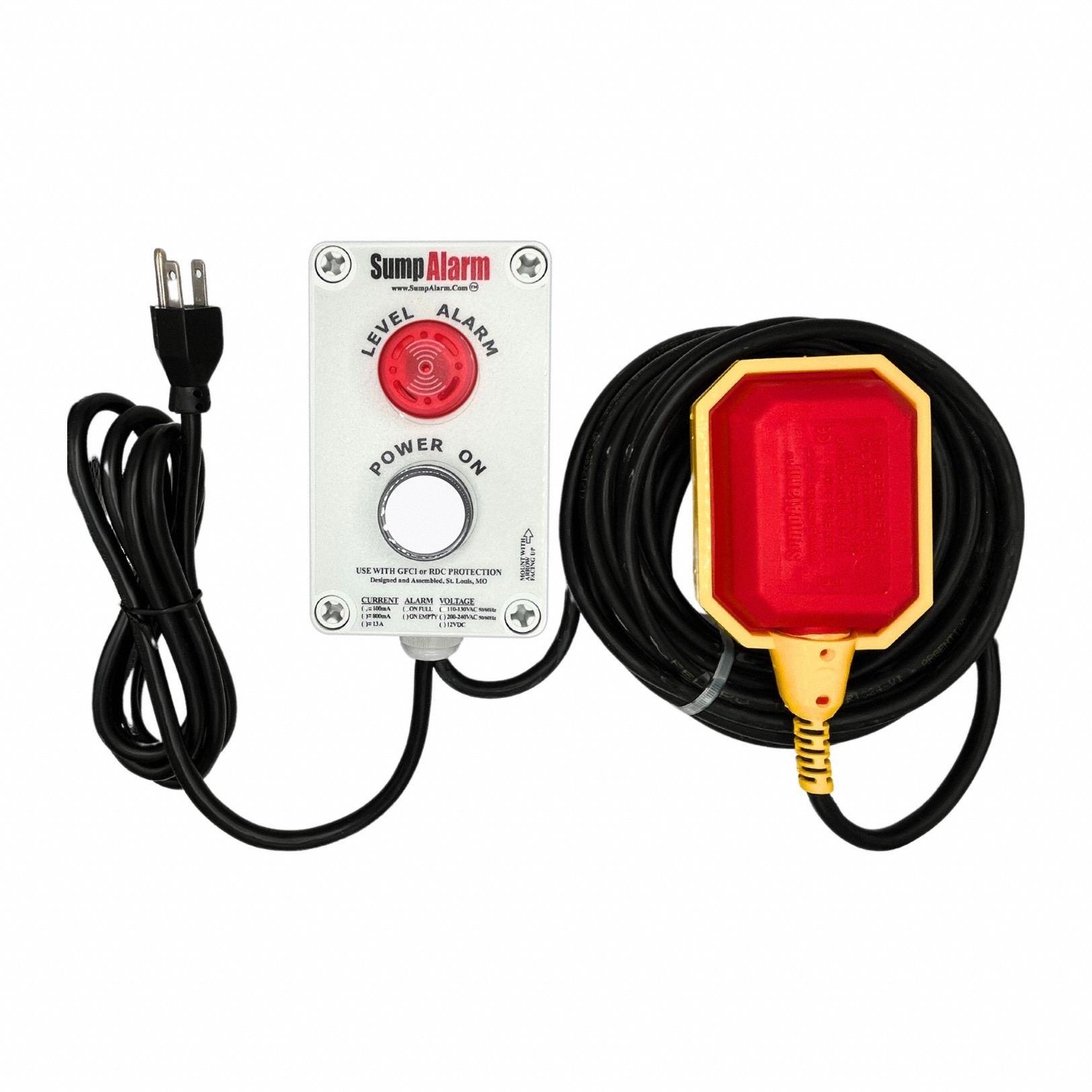 SUMP ALARM, High Level, 120V AC, High Water Alarm - 860DK2|SA-120V-2L ...