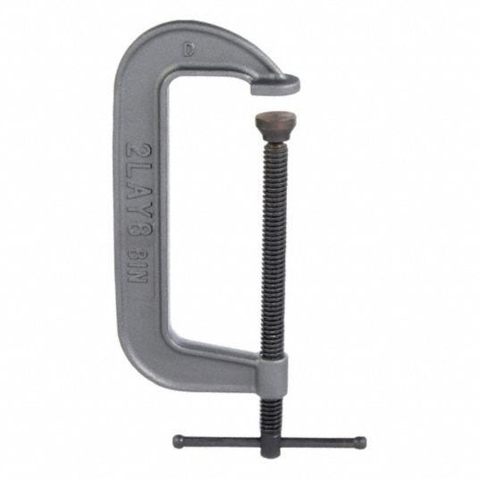 WESTWARD, Heavy Duty, Flat, C-Clamp - 2LAY8|2LAY8 - Grainger