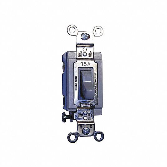 Toggle Switch, 4-Way, Wall Switch - 2LBU4|HBL1204GY - Grainger