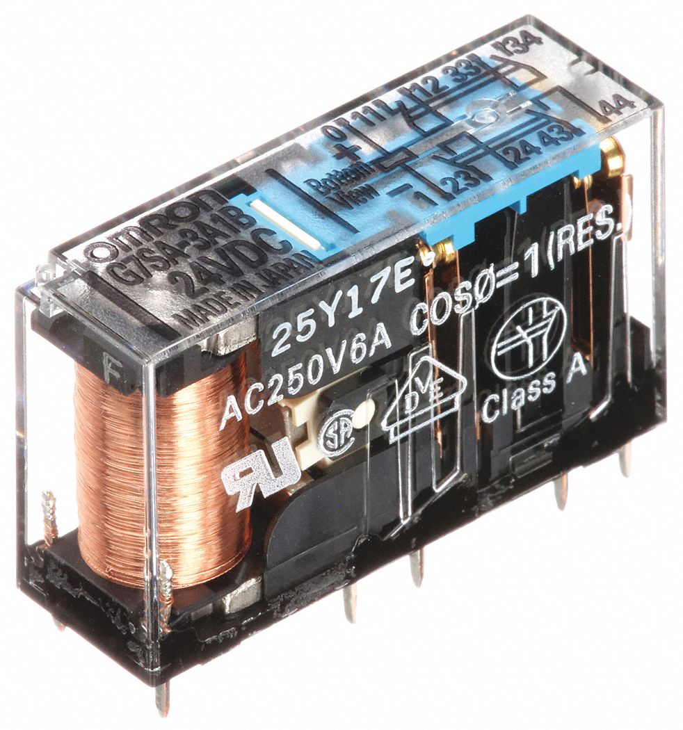 OMRON, Socket Mounted, 24V DC, Force Guided Relay - 2LCL2|G7SA-3A1B ...