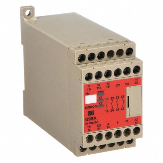 OMRON, DIN-Rail & Surface Relay Mounting, 20 Pins/Terminals, Safety ...