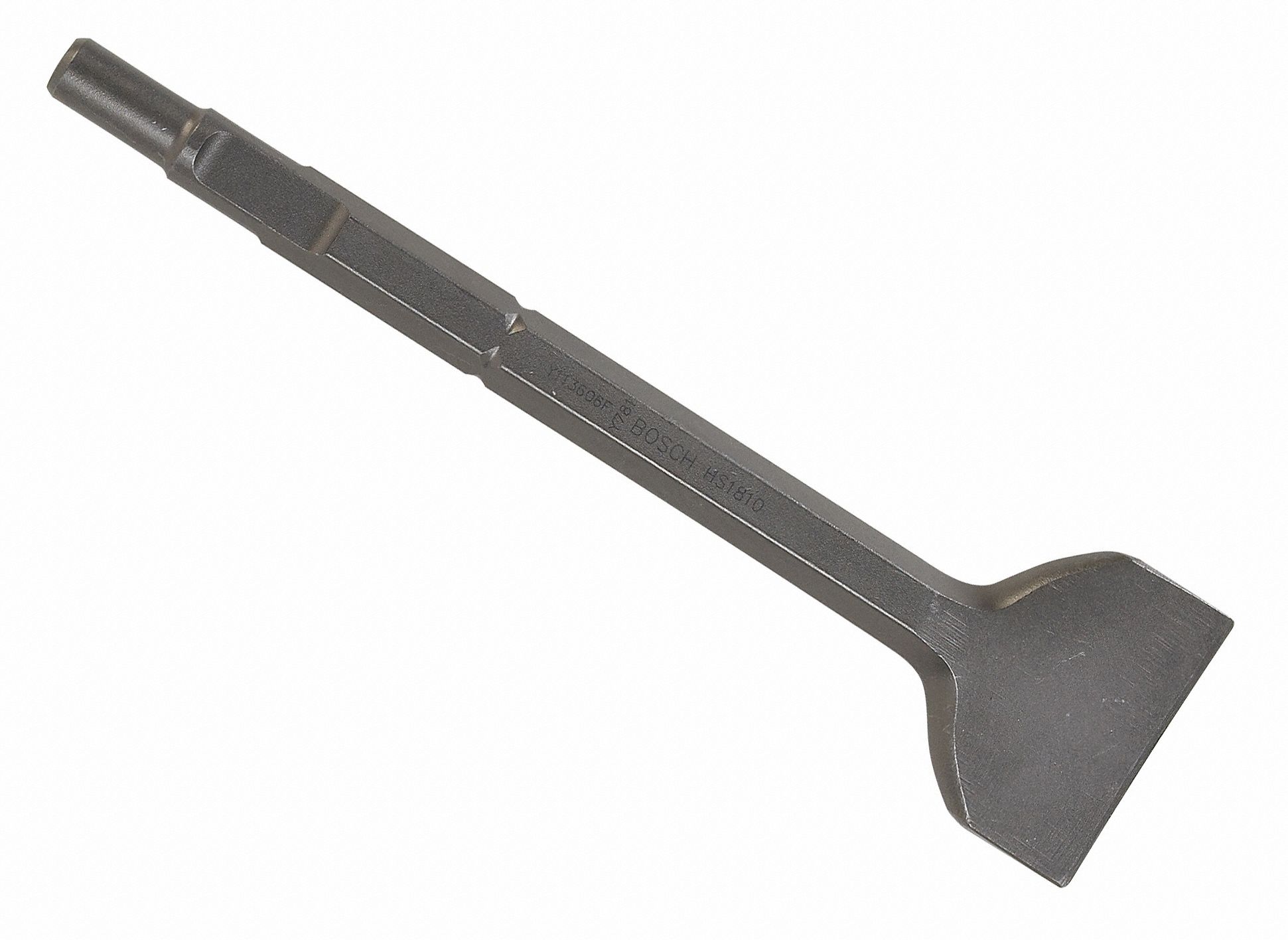 BOSCH, 1 1/2 in Head Wd, 12 in Overall Lg, Chisel for Spline Tool ...