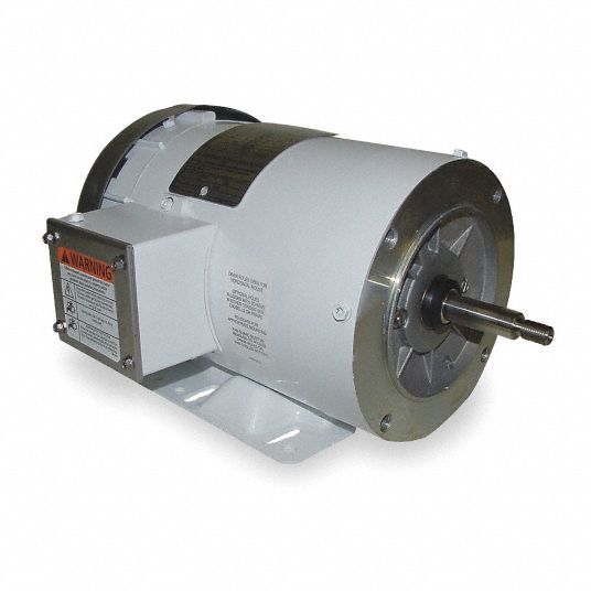 Washdown Jet Pump Motor, 3 HP, 3-Phase, Nameplate RPM 3450, Voltage 208 ...