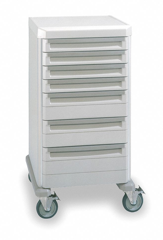 Nurse Server Cart,Polymer,Taupe,H 43 In - Grainger