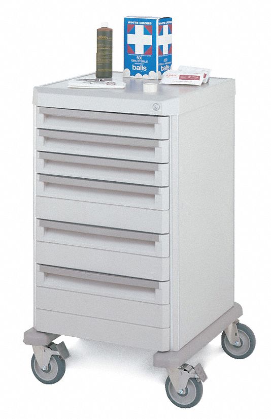 Dressing Cart,w/6 Drawers & 16 Dividers - Grainger