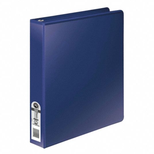 1 in Ring Size, Round, Ring Binder - 2LJJ6|W368-14NBLPP1 - Grainger