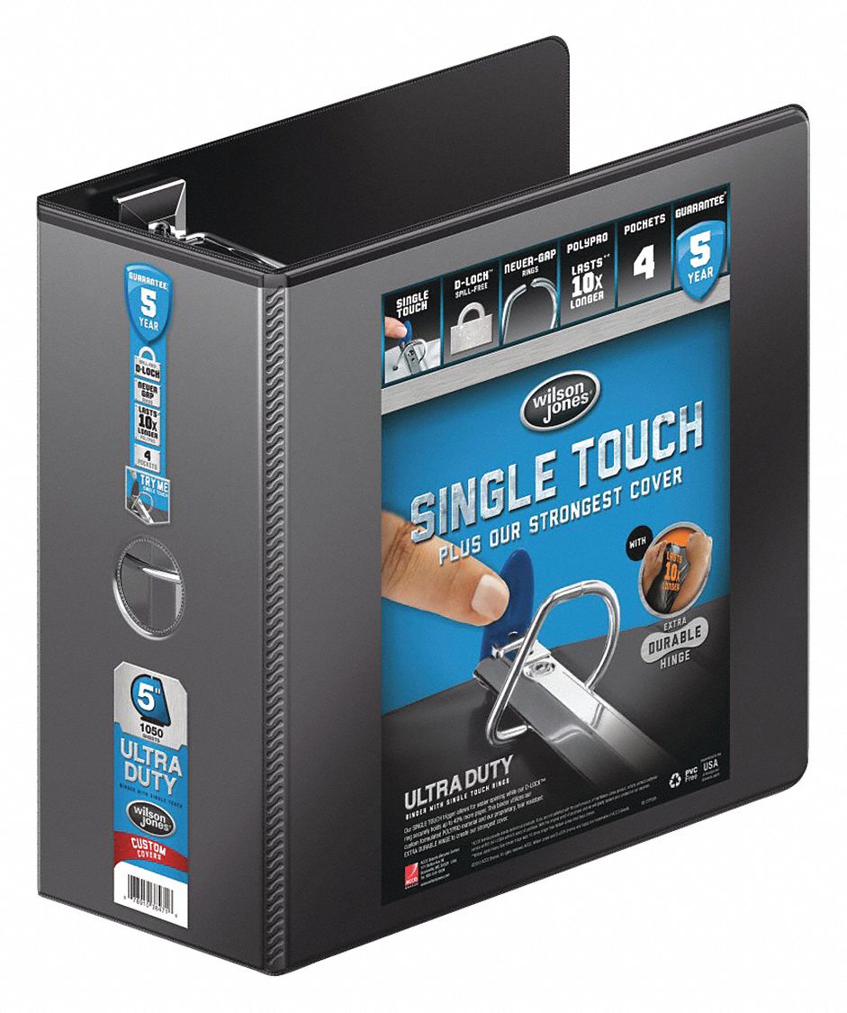 ESD-Safe 3-Ring Binder with 1 Ring Size Blue tillescenter Hazardous ...