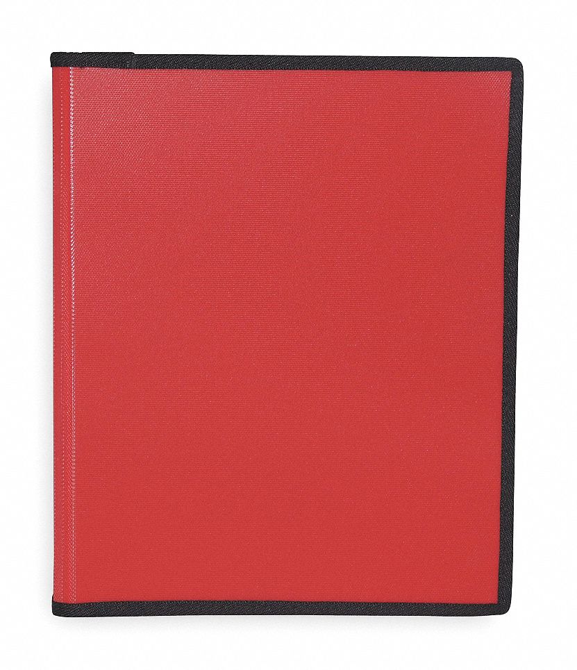 Zipper Binder,O-Ring,1in,Red - Grainger