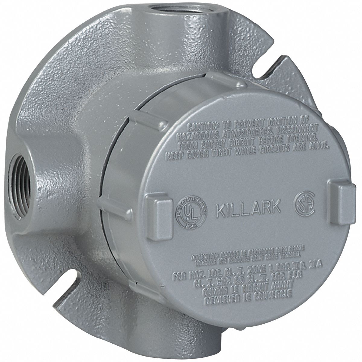 HUBBELL KILLARK Conduit Outlet Body: Aluminum, GE, 1 in Trade Size, XTF ...