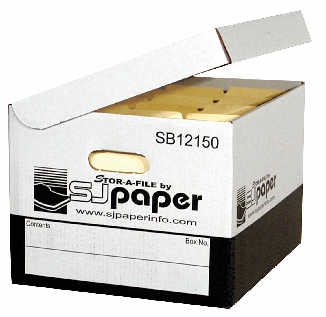 Record Storage Box, 10 1/4 in Height, 12 in Width, 24 in Depth, 960 lb ...